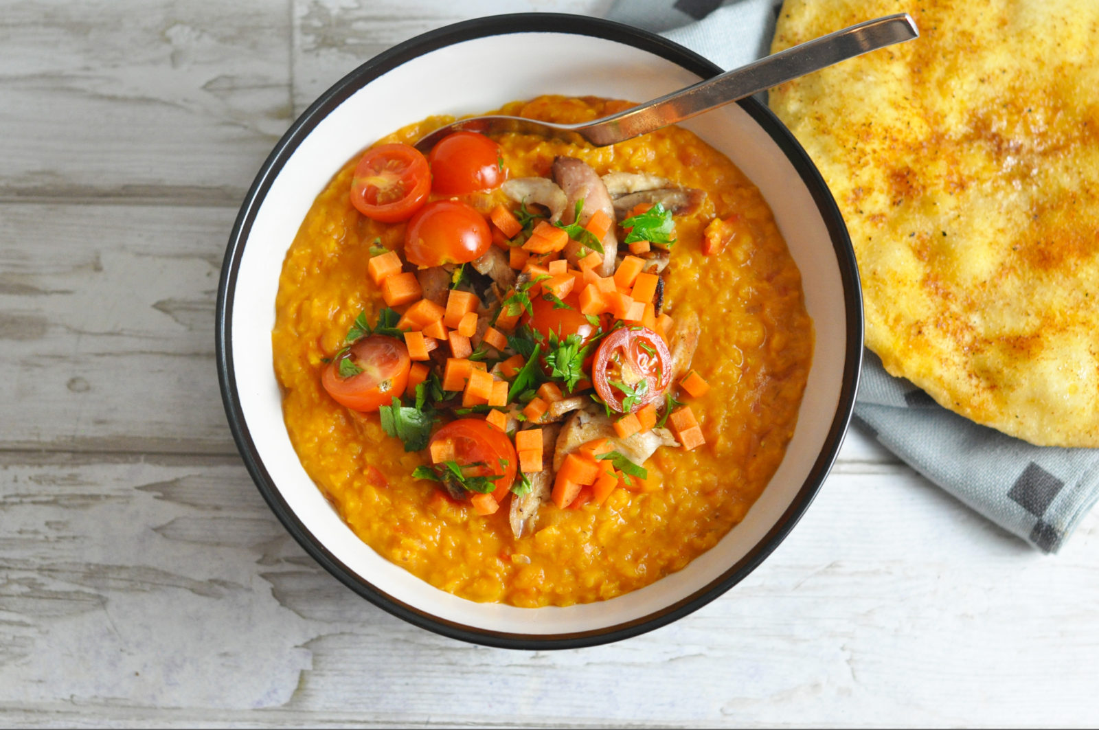 Indian daal with chicken and coconut milk - tasty and mild, great for kids