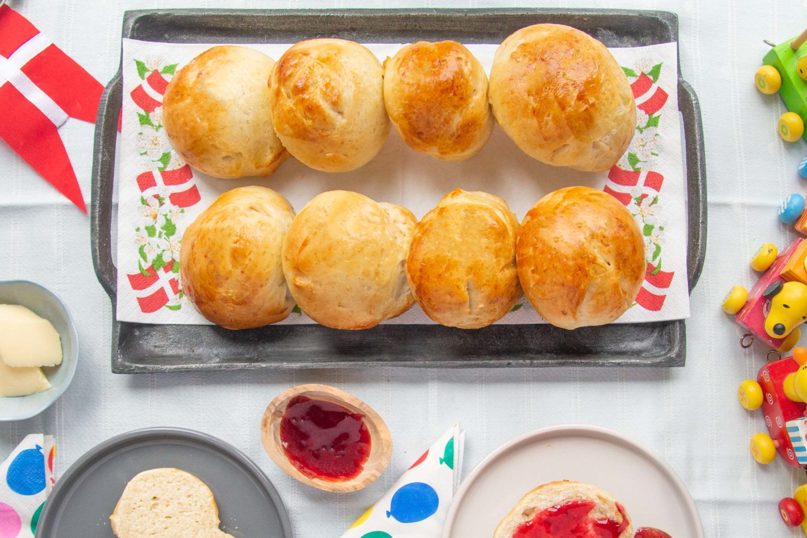 The yummiest birthday baps - perfectly soft and fluffy